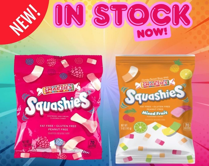 Smarties Squashies ~ Squashies Candy ~ Raspberry Cream ~ Mixed Fruit ...