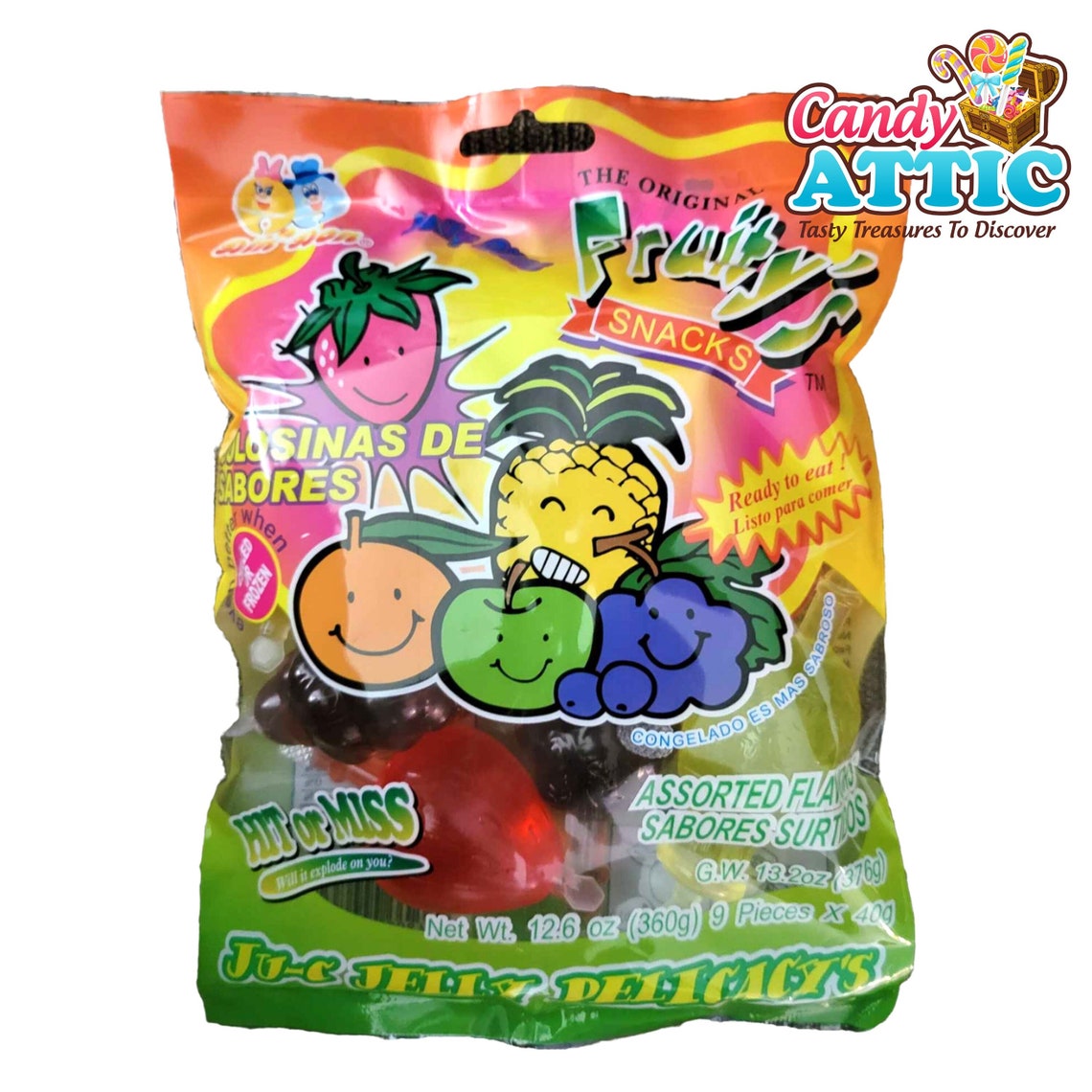 Din Don Fruity Ju-c Jelly Fruit Bites Candy Snacks ~ Juicy Jelly Candy ...