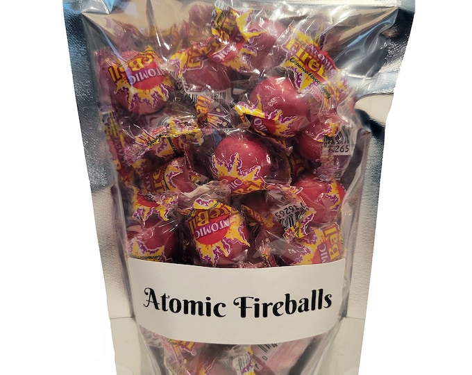 Atomic Fireballs Candy ~ Cinnamon Flavor Jawbreakers ~ 1/2 Lb. Bag ...