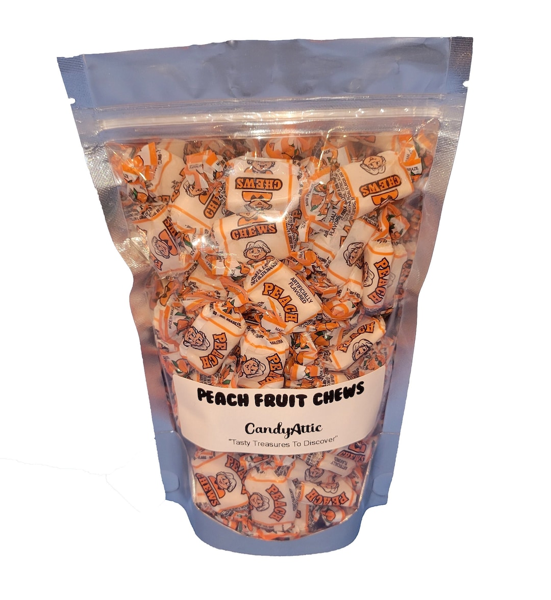 Albert's Peach Fruit Chews Candy Pouch ~ Taffy ~ 1/2 Lb. Bag (8 Oz ...