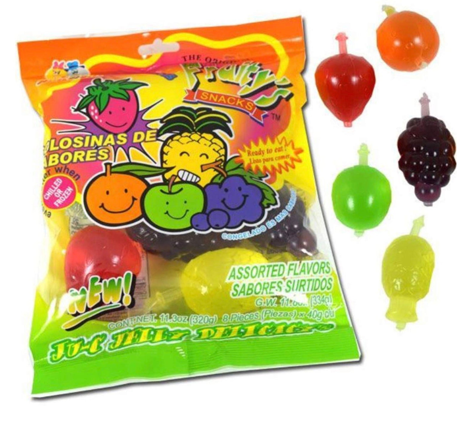 Din Don Fruity Ju-c Jelly Fruit Bites Candy Snacks ~ Juicy Jelly Candy ...