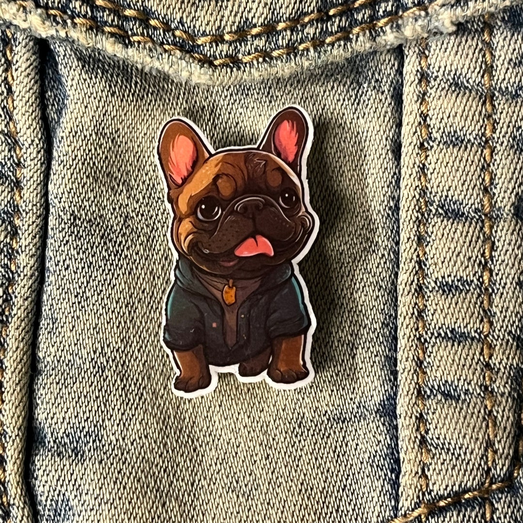 Frenchie Pin, French Bulldog Pins, Badge, Lapel Brooch, Cute Kawaii ...