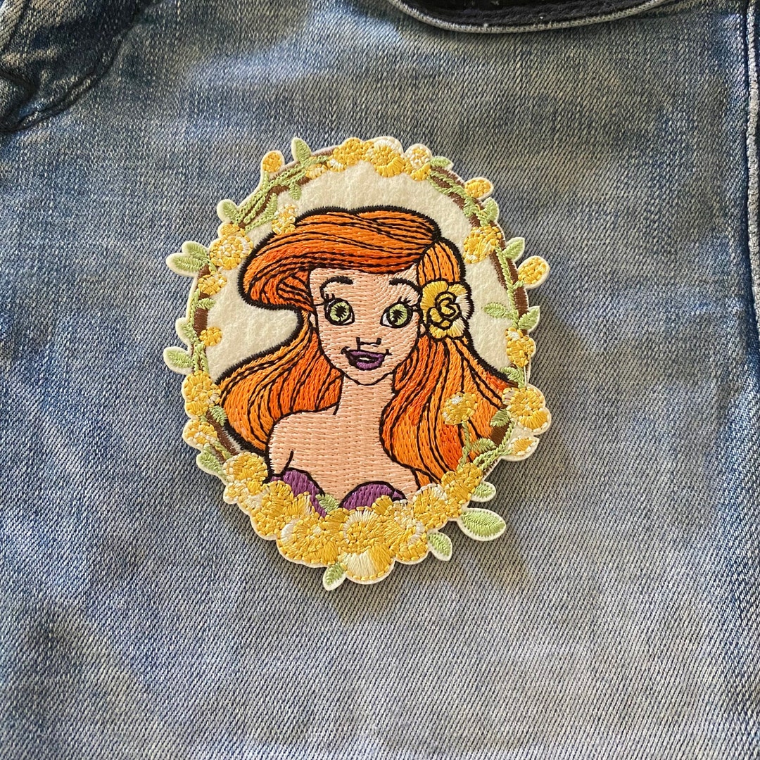 Iron on Patch Ariel the Little Mermaid Princess Patch for Denim Jacket ...