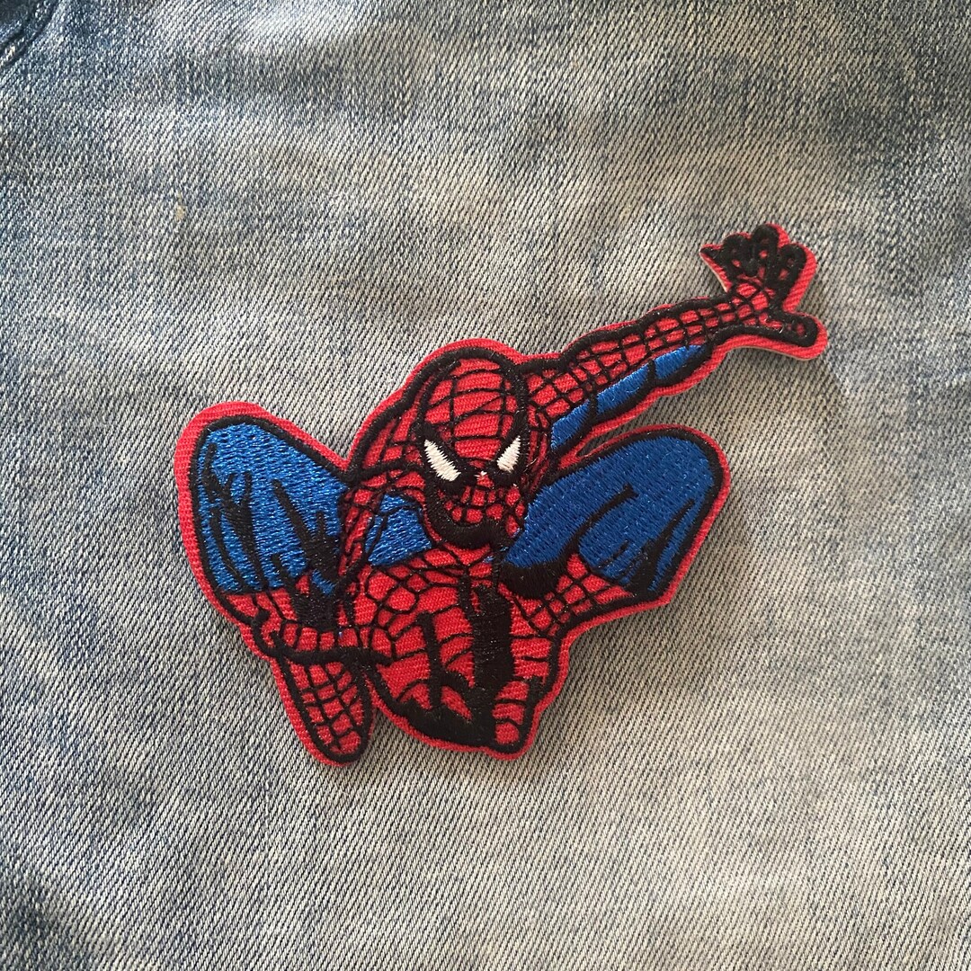 Spiderman Super Hero Iron on Patch for Denim Jacket Comic Patch ...