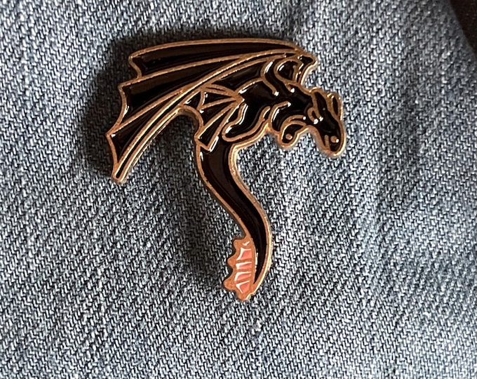 Night Dragon Enamel Pin - Etsy