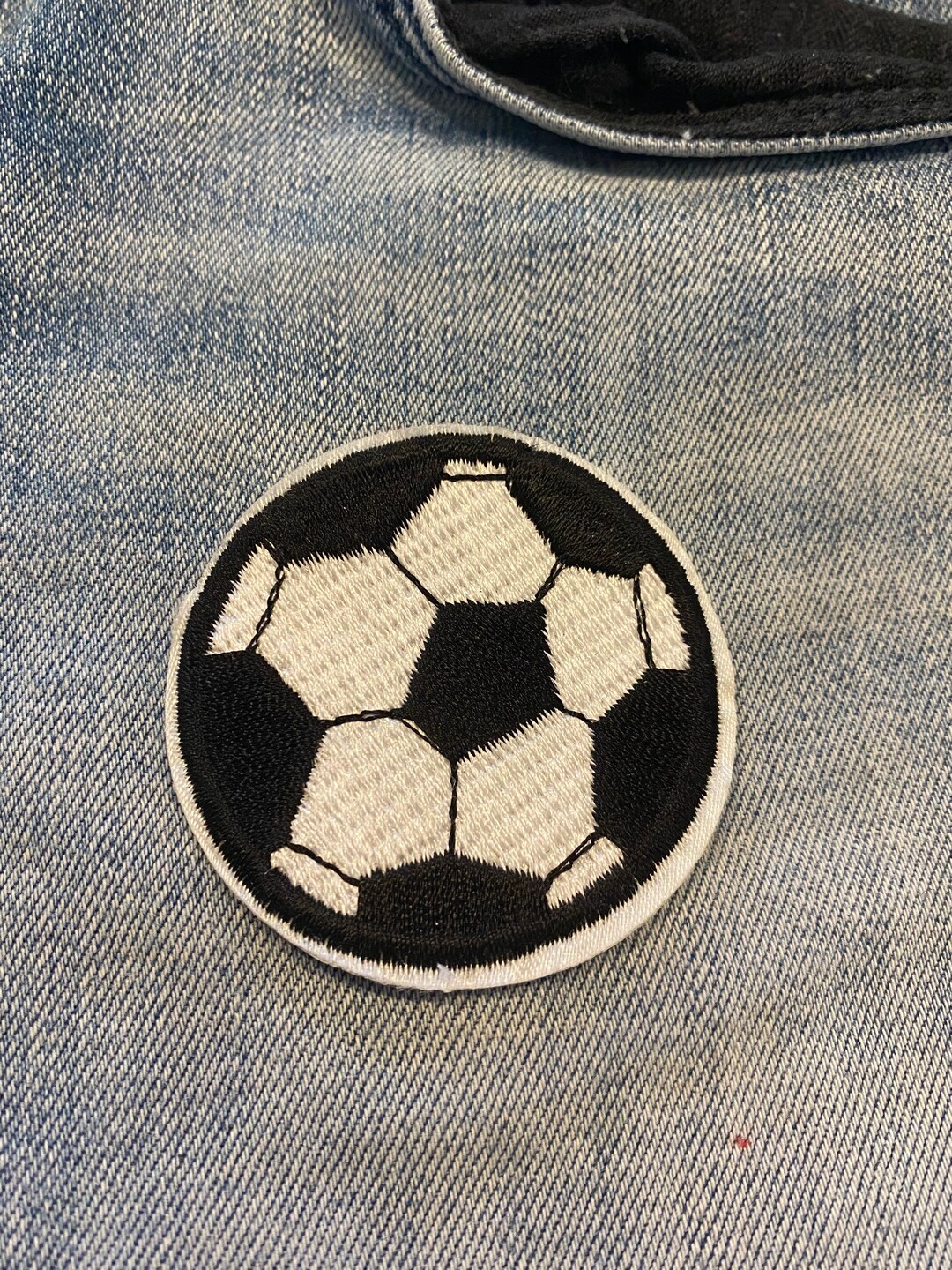 Football Soccer Ball Iron on Patch Sport Denim Jacket Patch Patch ...