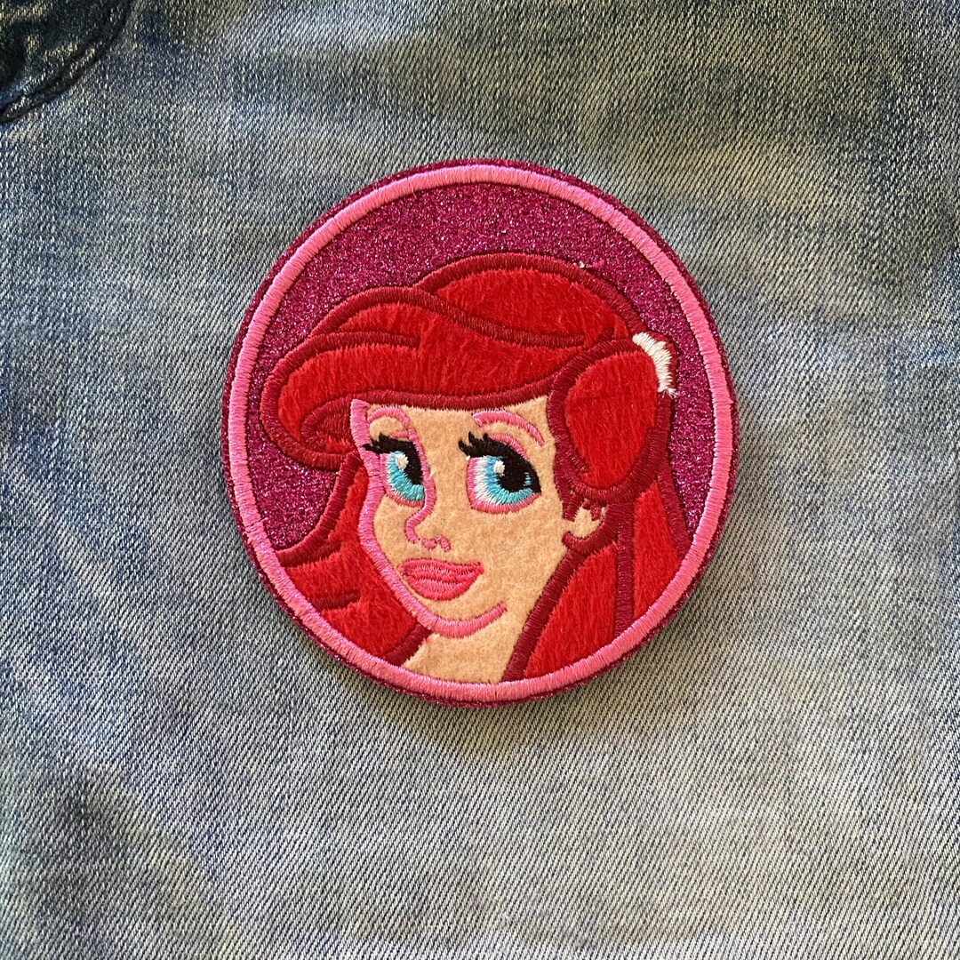 Iron on Patch Ariel the Little Mermaid Princess Patch for Denim Jacket ...