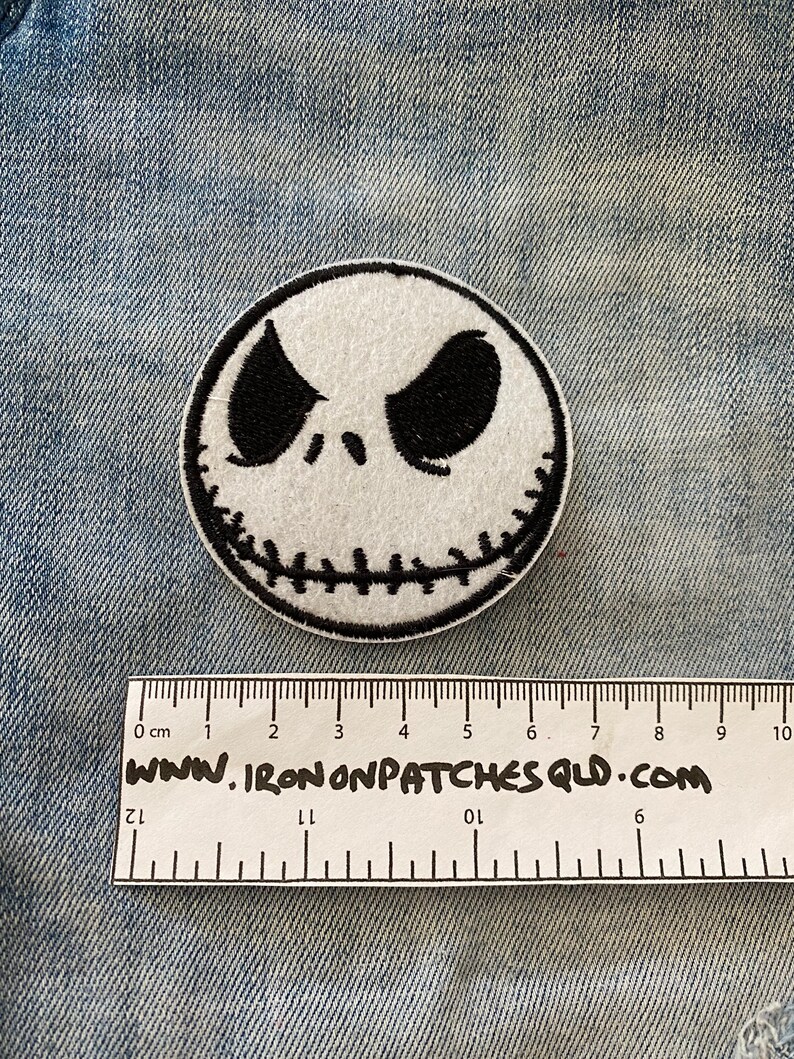 Jack Skellington Iron on Patch for Denim Jacket Patch Patch - Etsy