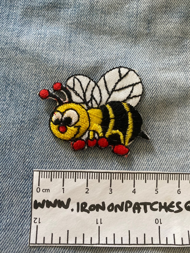 Honey Bee Iron on Patch, Bumble Bee Insect Embroidered and Appliqué ...