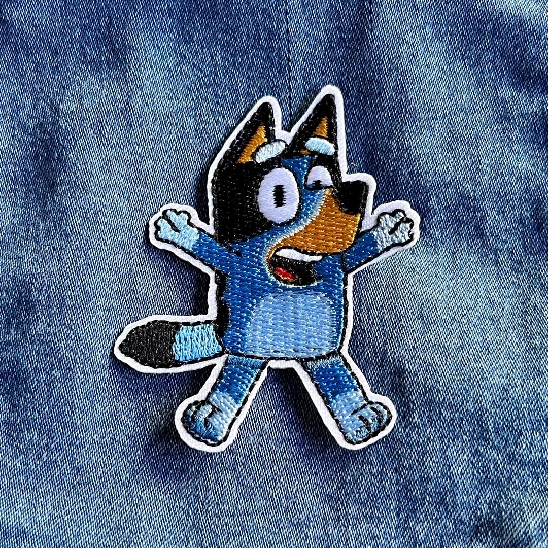 Bluey Iron on Patch, Bingo Chilli Embroidered, Cartoon Badge Coco Pretzel Stripe Bandit, Judo ...