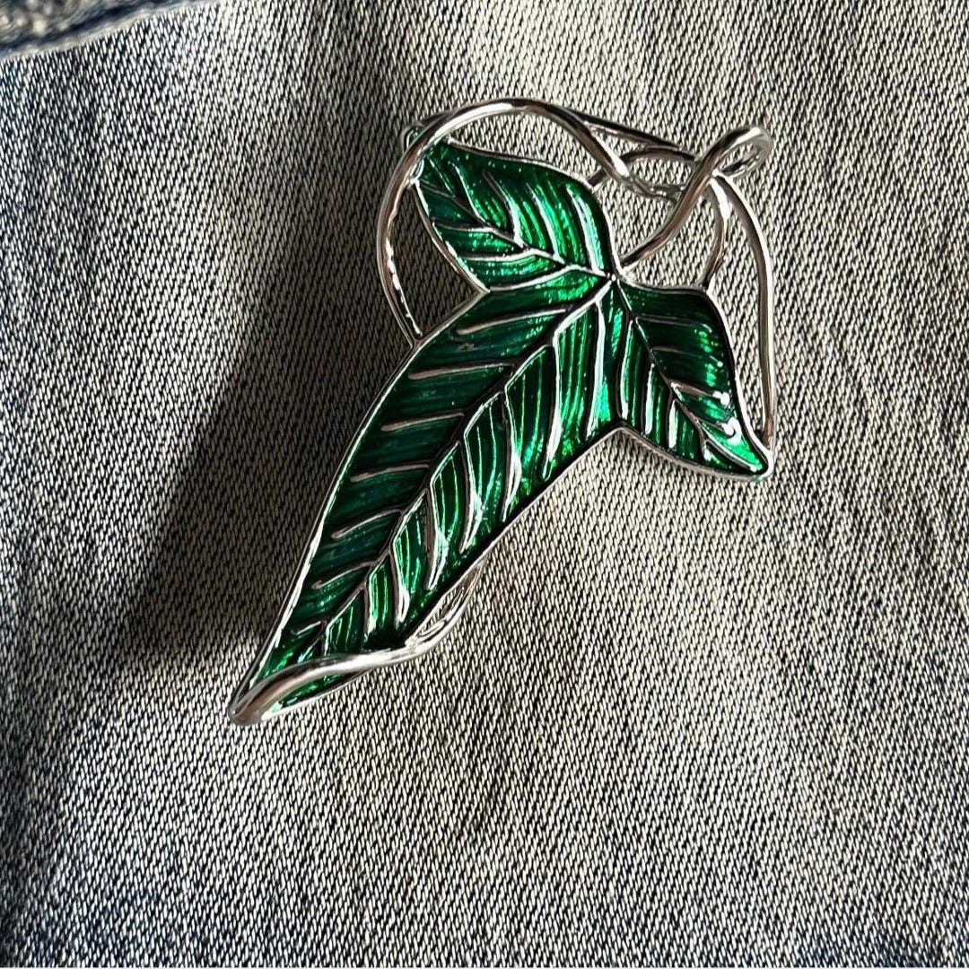 Elven Leaf Enamel Pin Ivy Leaf Jewellery Elfin Pins, Elf Evenstar ...