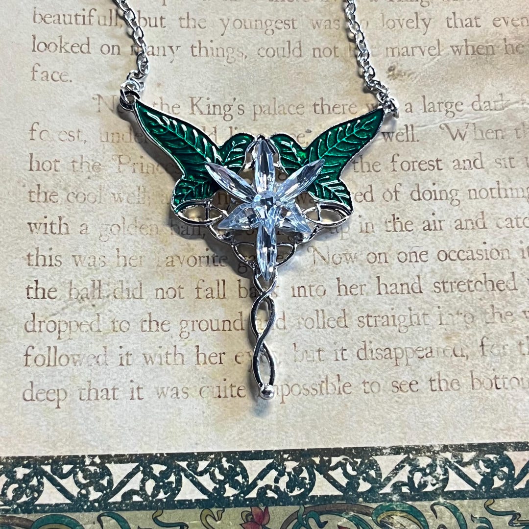 Evenstar Necklace Elven Leaf Jewellery Elf Ivy Enamel Pin Cute Lord ...