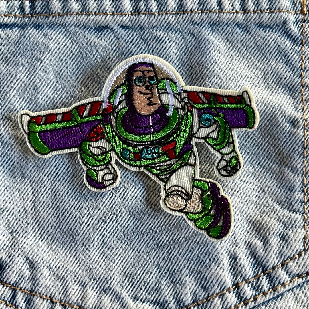 Buzz Lightyear Iron on Patch for Denim Jacket or Bag Patch, Toy Story Kids Patch Applique Pixar ...