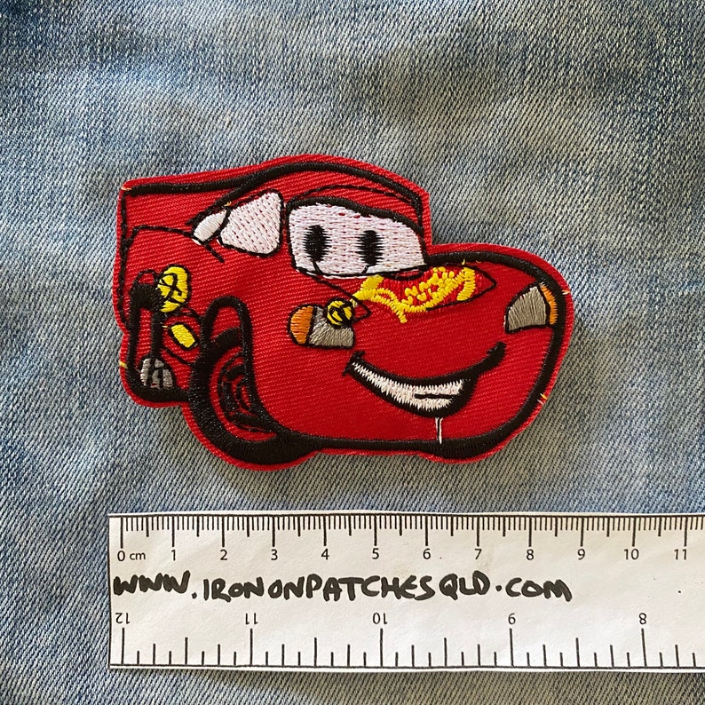 Lightning Mcqueen Cars Kids Movie Iron on Patch for Denim Jacket Kids ...