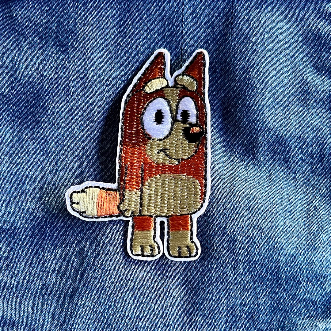 Bluey Iron on Patch, Bingo Chilli Embroidered, Cartoon Badge Coco Pretzel Stripe Bandit, Judo ...