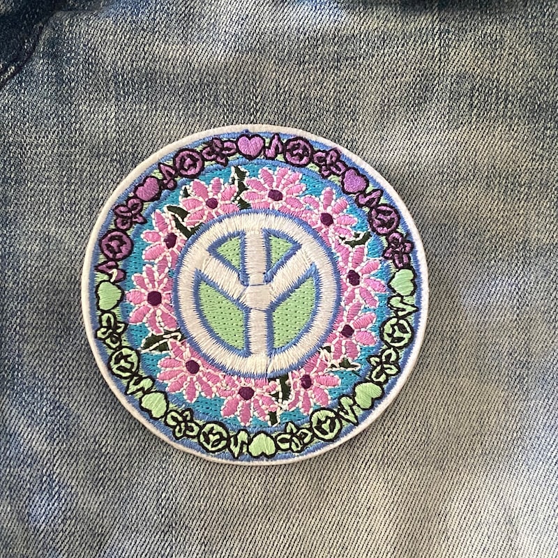 Peace Sign Applique - Etsy