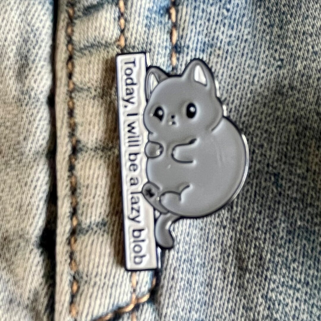 Possum Enamel Pin Today I Will Be Lazy Blob Badge, Cute Lapel for ...