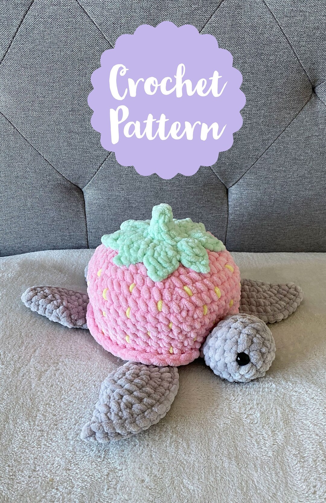 Amigurumi Crochet Pattern - Sandy the Strawberry Turtle - Instructions ...