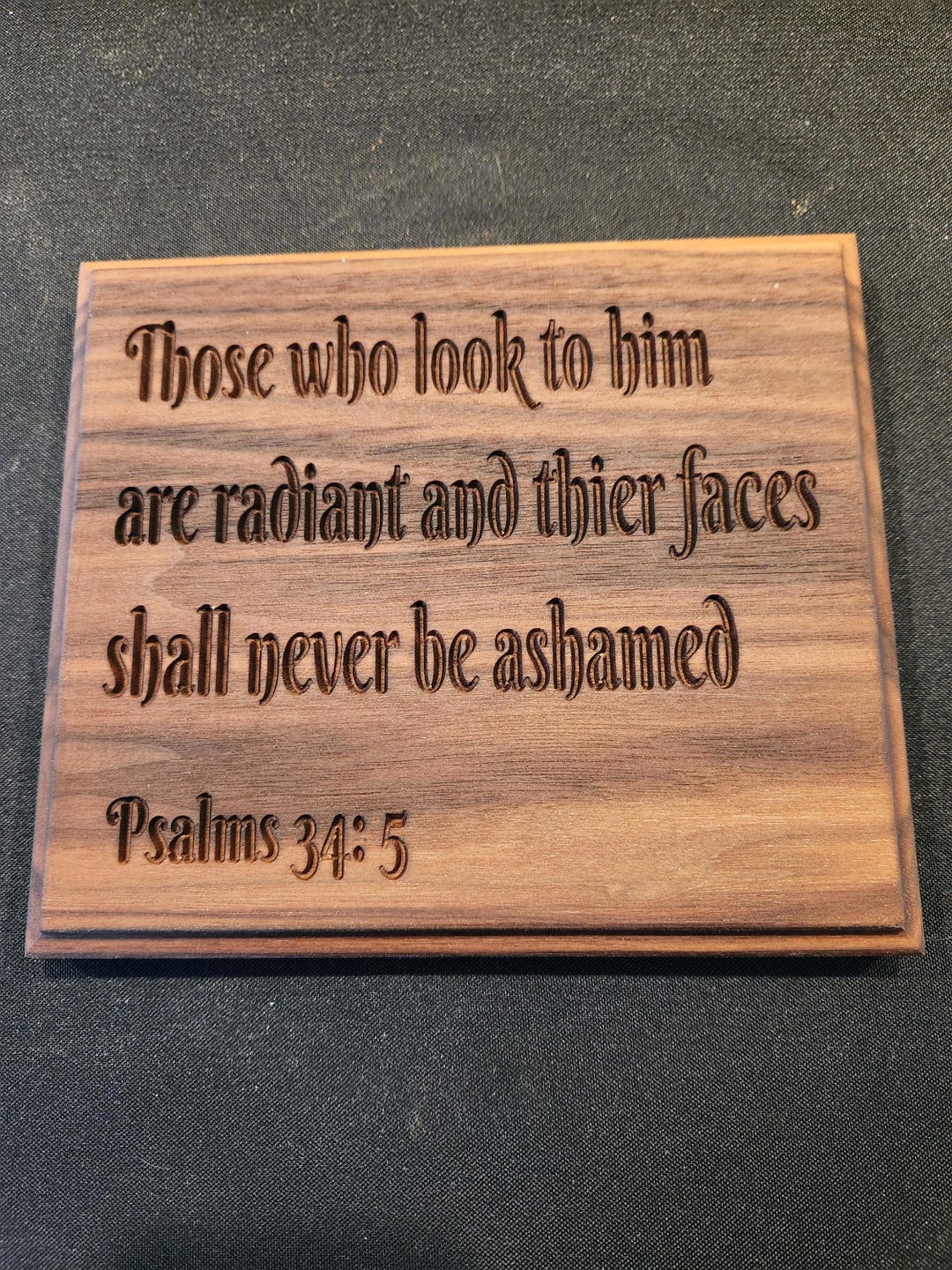 Walnut Plaque With Bible Scripture Engraved - Etsy