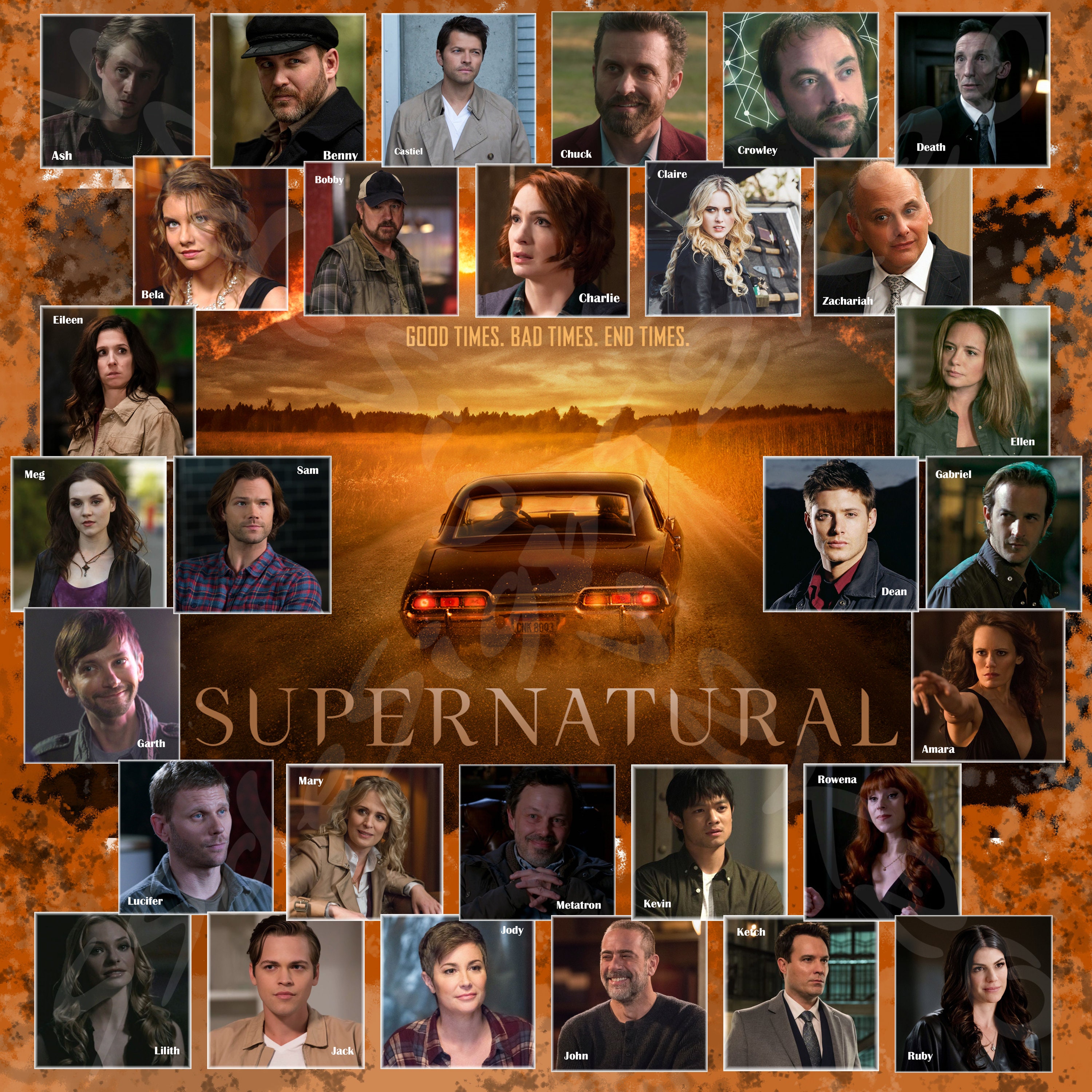 Supernatural Cast Digital File for Sublimation And/or Printing - Etsy ...