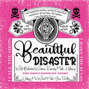 Beautiful Disaster Label for Sublimation And/or Printing - Etsy