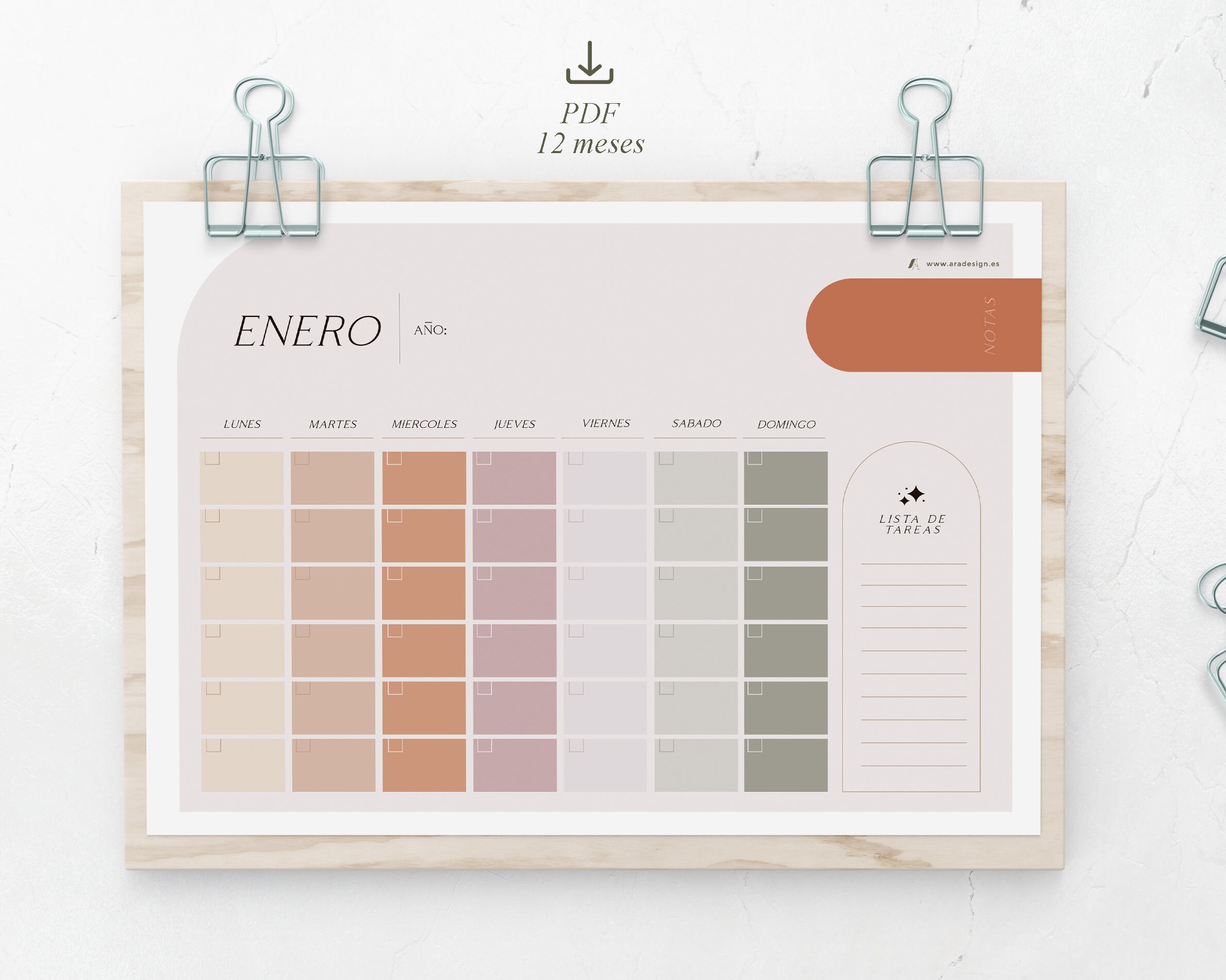 Perpetual Calendar for Any Year, Universal Calendar, Downloadable in ...