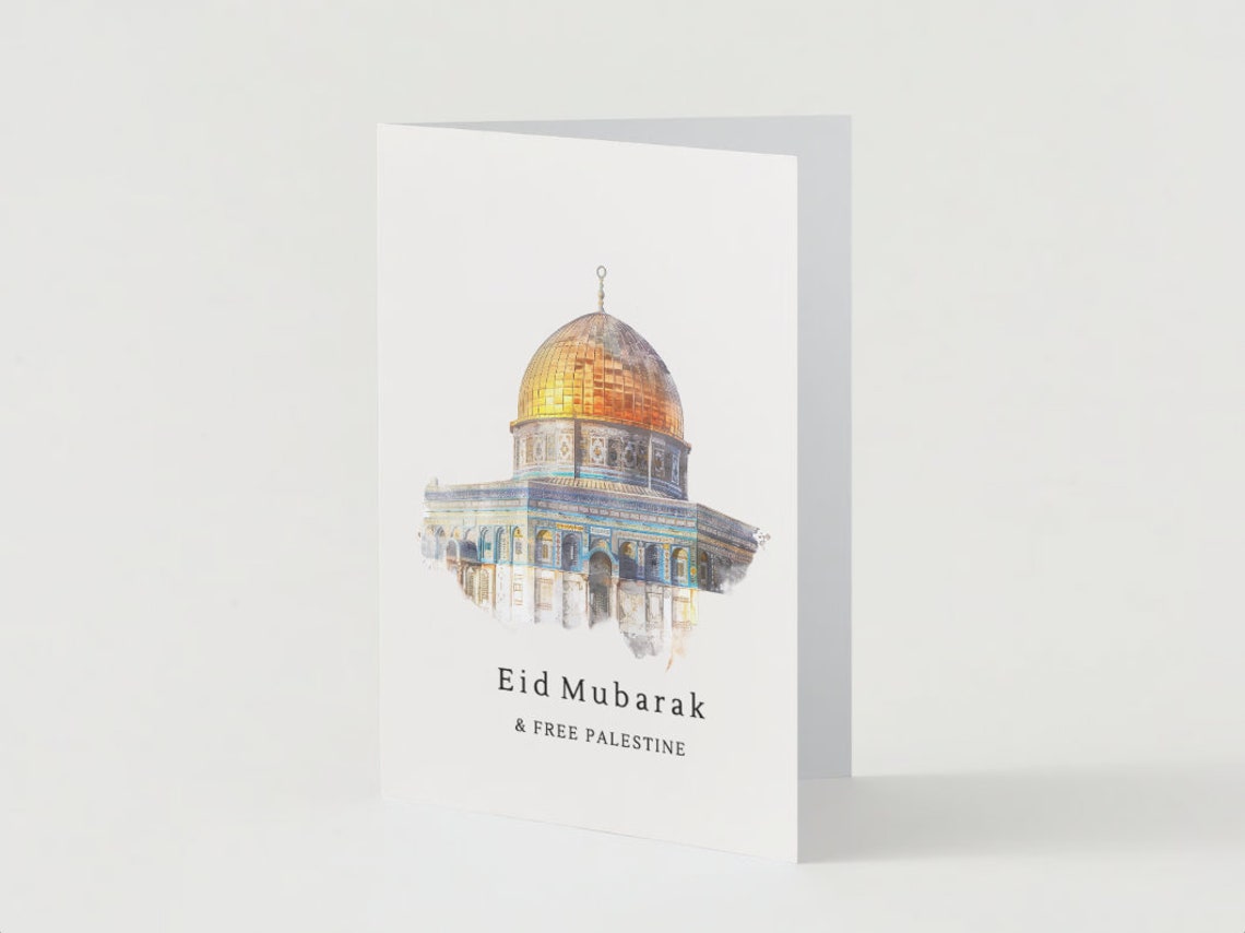 Free Palestine Eid Card Printable, Eid Card Digital, Eid Greeting Card ...