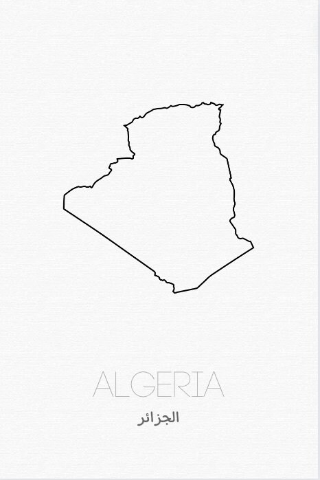 Map of Algeria and Algiers Printable Wall Art, Bundle of 2 Country City ...