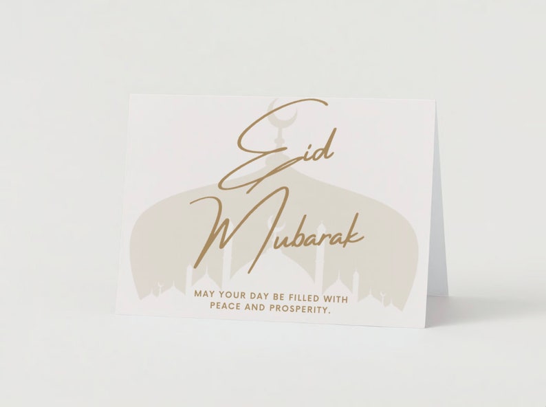Eid Card Printable, Eid Card Digital, Eid Greeting Card, Eid Mubarak ...