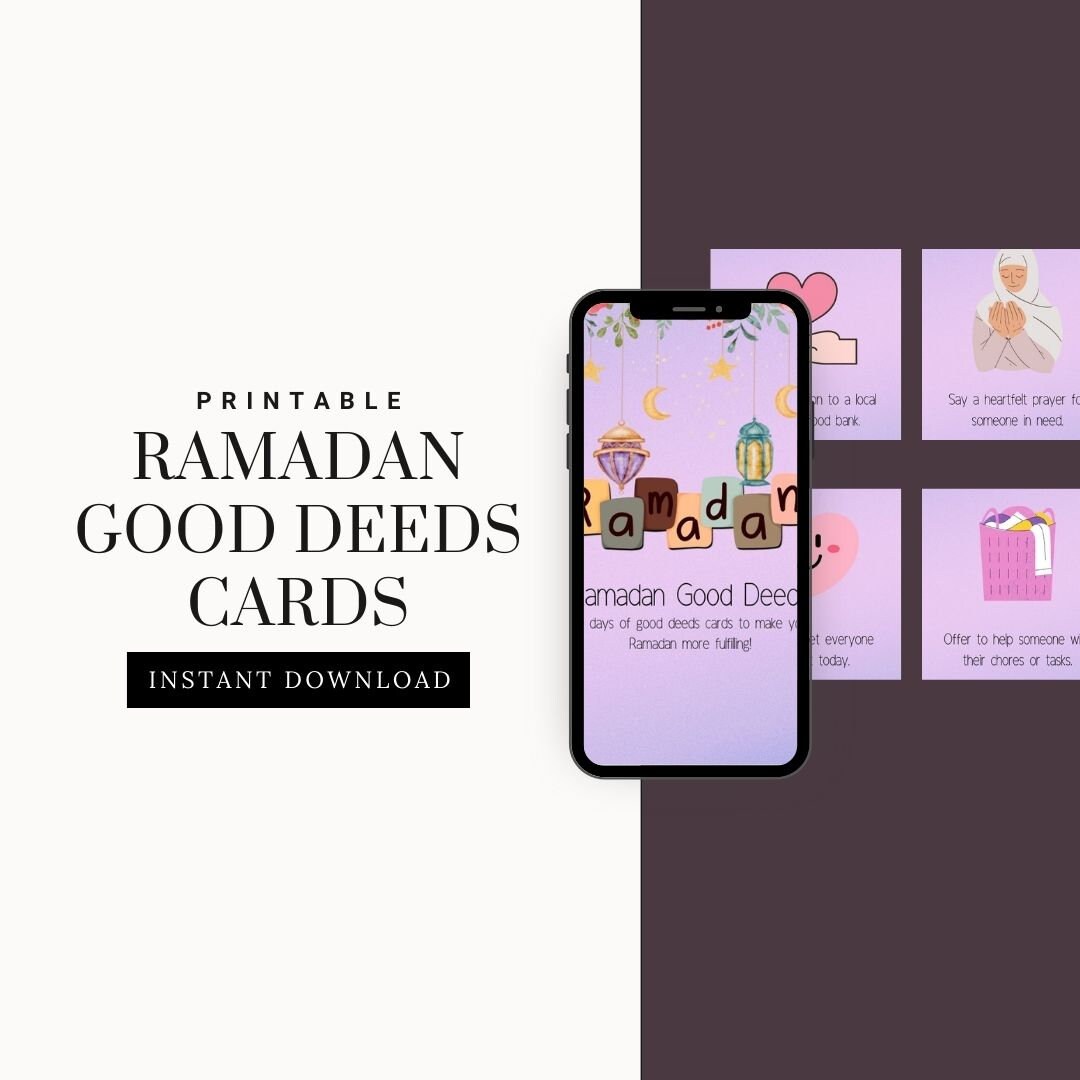 Ramadan Good Deeds Cards | Cards for Kids | Prayer Cards | Islamic ...
