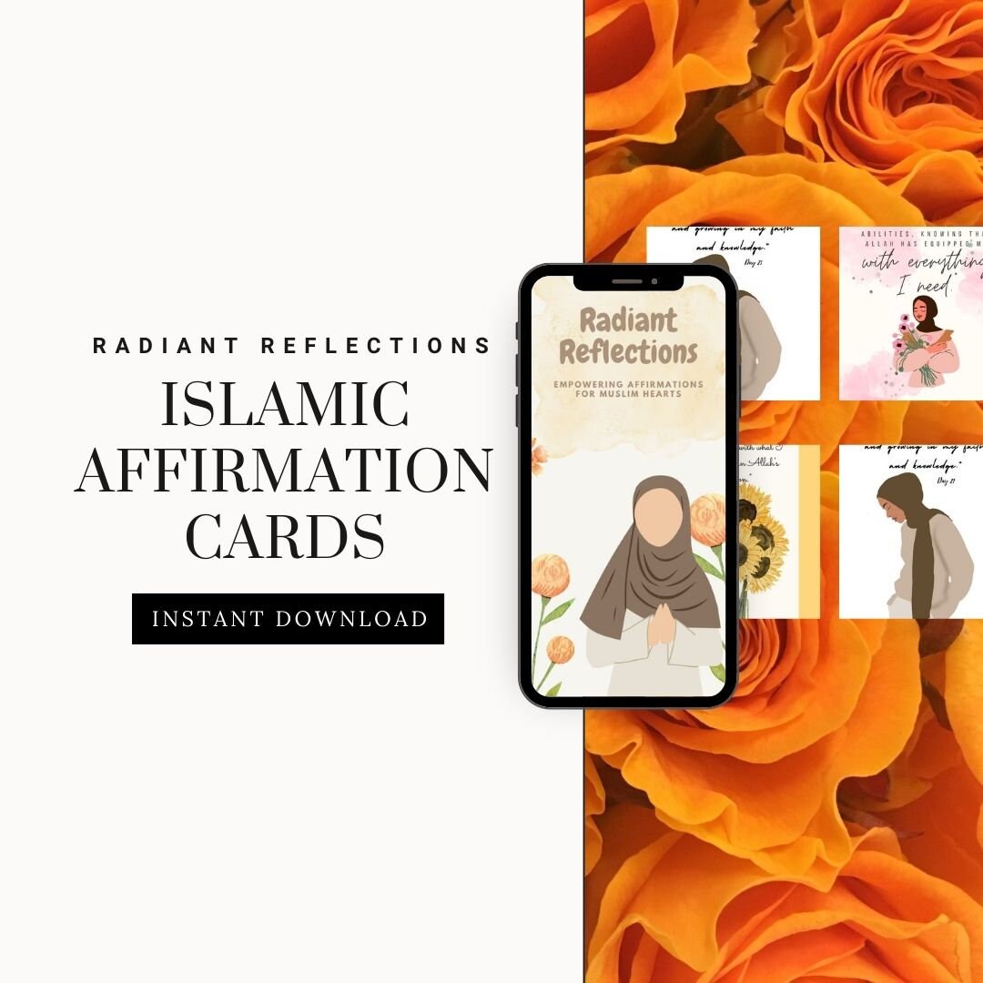 50 Daily Positive Affirmations for Muslim Hearts, Printable Islamic ...
