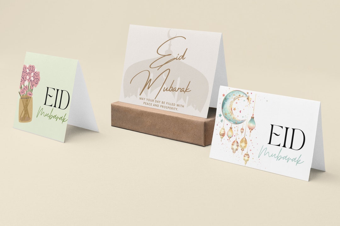 Eid Card Printable Bundle, Eid Card Digital, Eid Greeting Card, Eid ...
