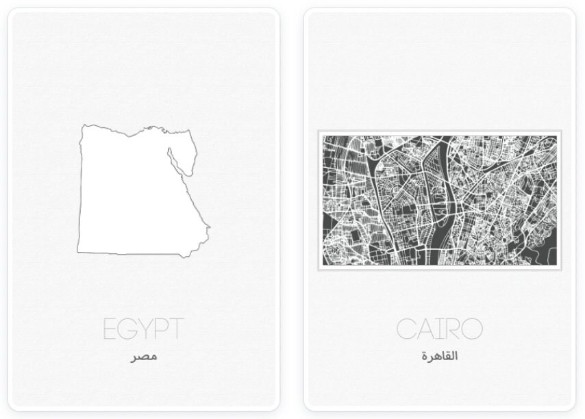 Map of Egypt and Cairo Printable Wall Art, Bundle of 2 Country City ...