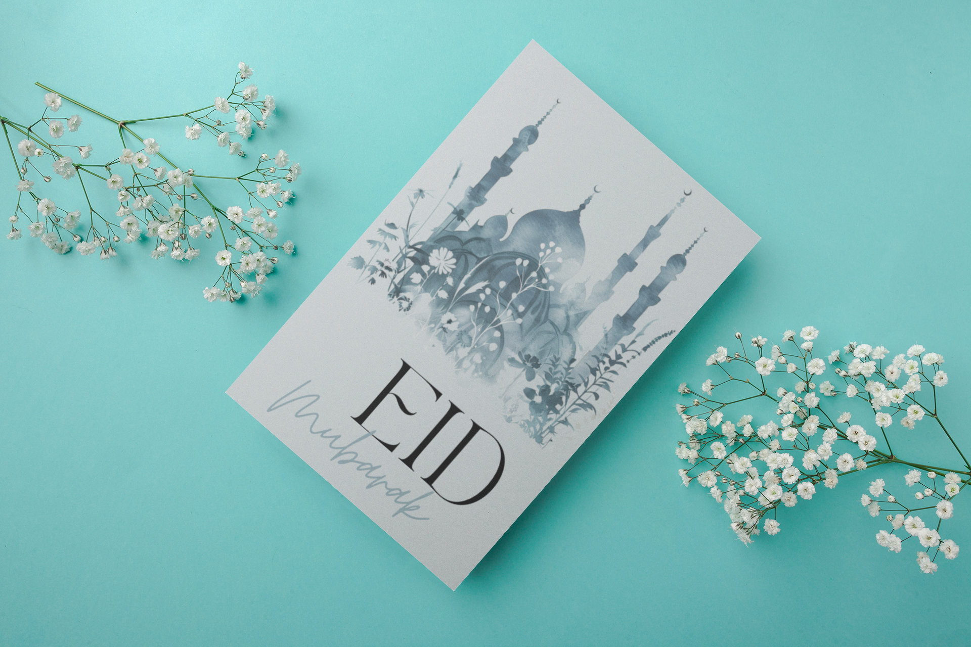 Eid Card Printable, Eid Card Digital, Eid Greeting Card, Eid Mubarak ...