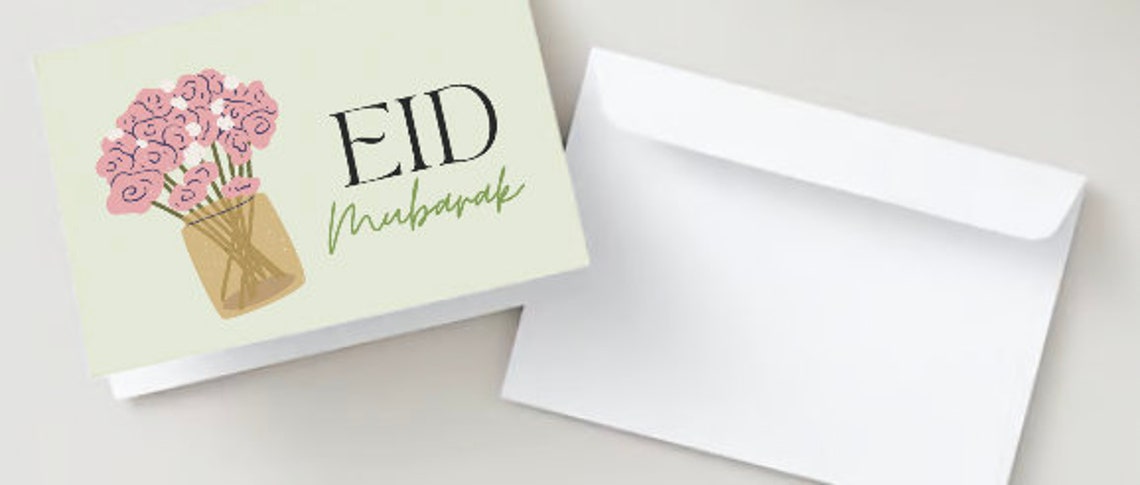 Eid Card Printable, Eid Card Digital, Eid Greeting Card, Eid Mubarak ...