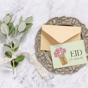 Eid Card Printable, Eid Card Digital, Eid Greeting Card, Eid Mubarak ...
