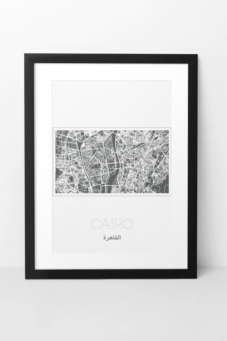 Map of Cairo Printable, Digital Wall Art, Printable Poster, Egypt, City ...