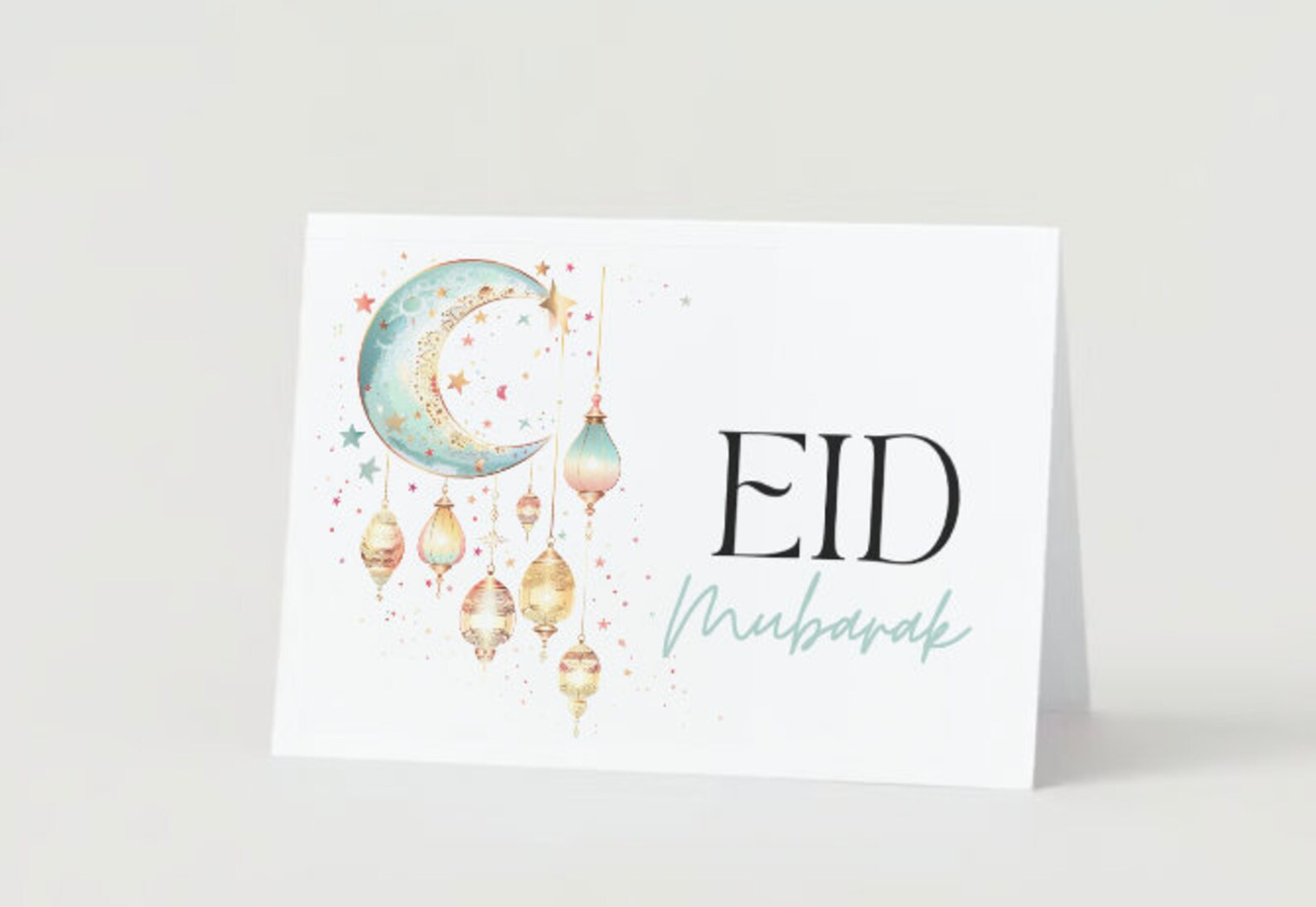 Eid Card Printable, Eid Card Digital, Eid Greeting Card, Eid Mubarak ...