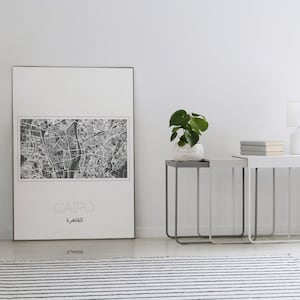 Map of Cairo Printable, Digital Wall Art, Printable Poster, Egypt, City ...