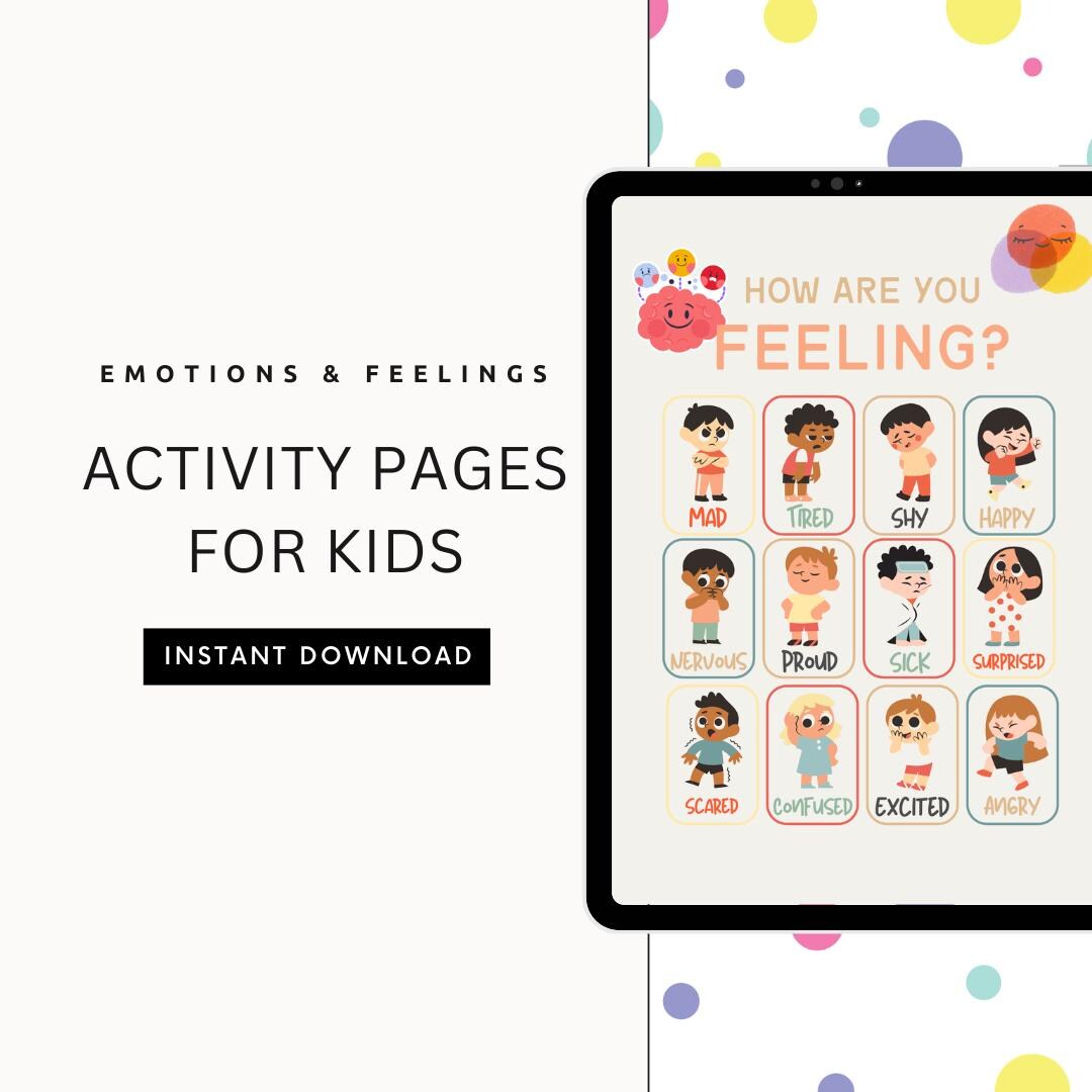 Emotions and Feelings Activity Pages for Kids | Printable Social ...