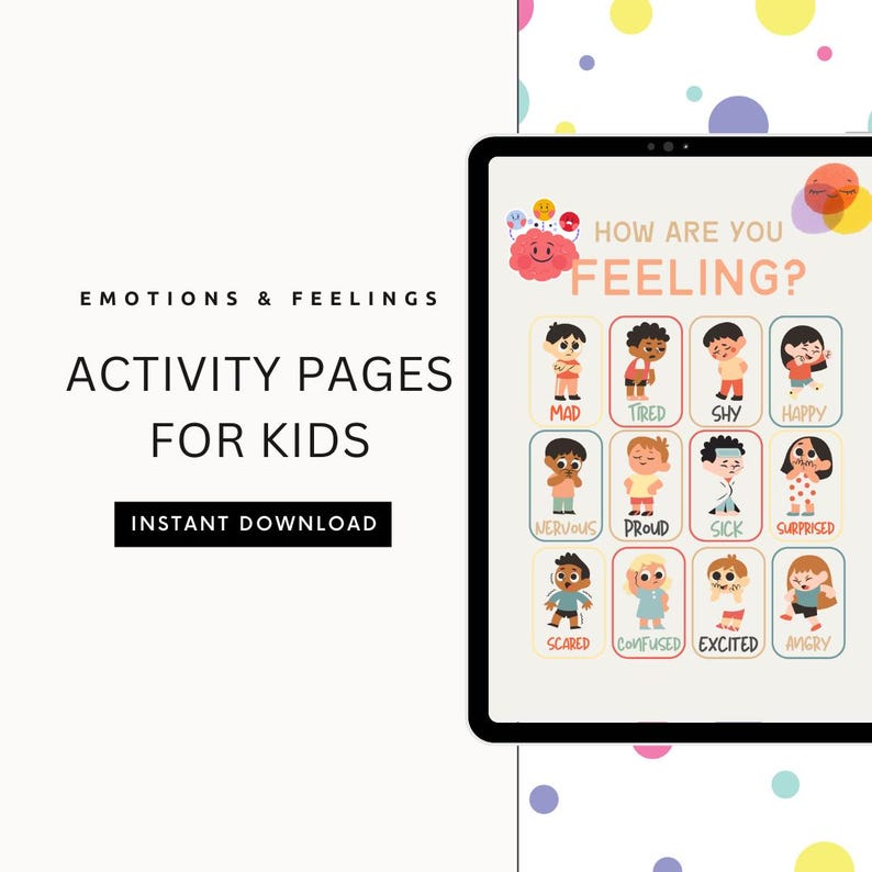 Emotions and Feelings Activity Pages for Kids | Printable Social ...