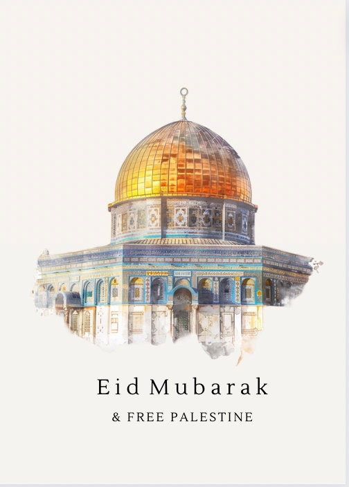 Free Palestine Eid Card Printable, Eid Card Digital, Eid Greeting Card ...