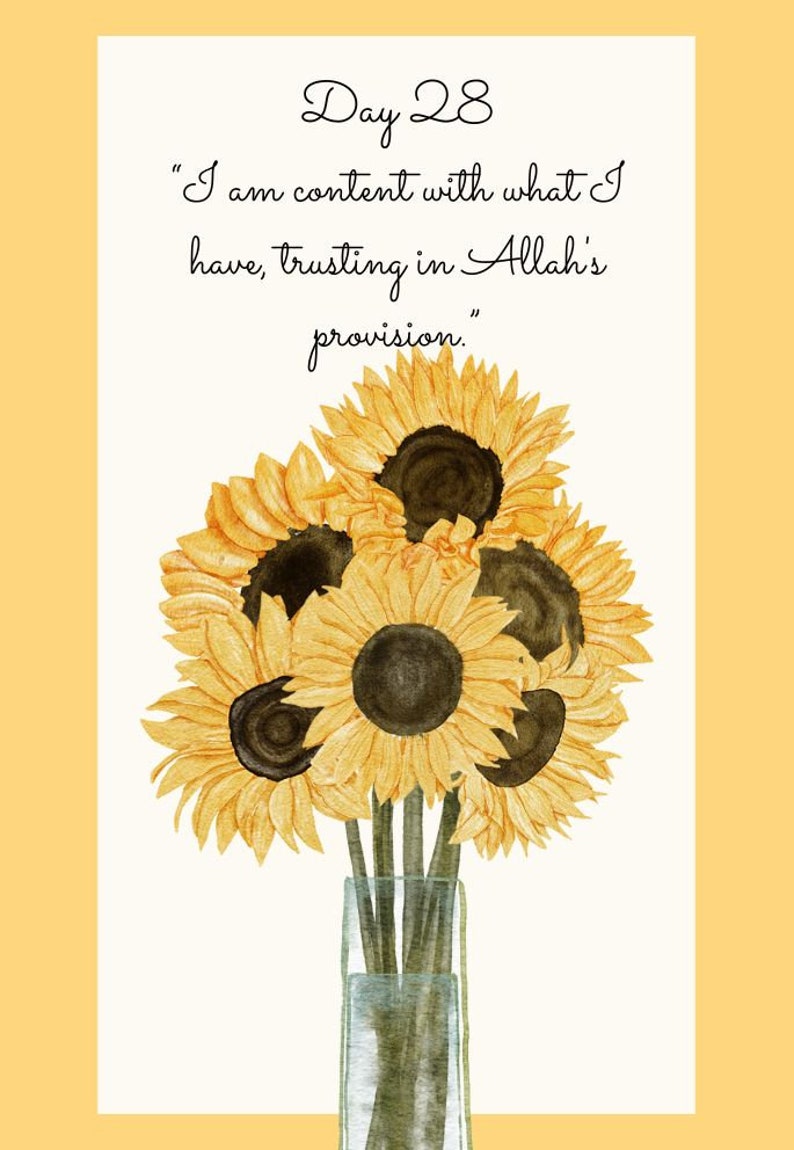 50 Daily Positive Affirmations for Muslim Hearts, Printable Islamic ...