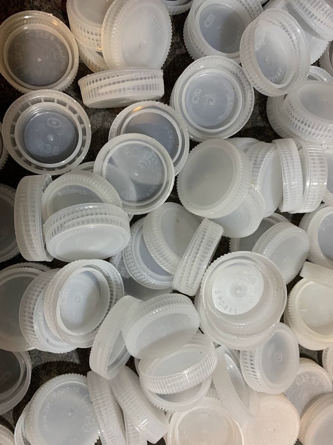 Recycled Plastic Bottle Caps/ Translucent White Bottle Caps/ Small ...
