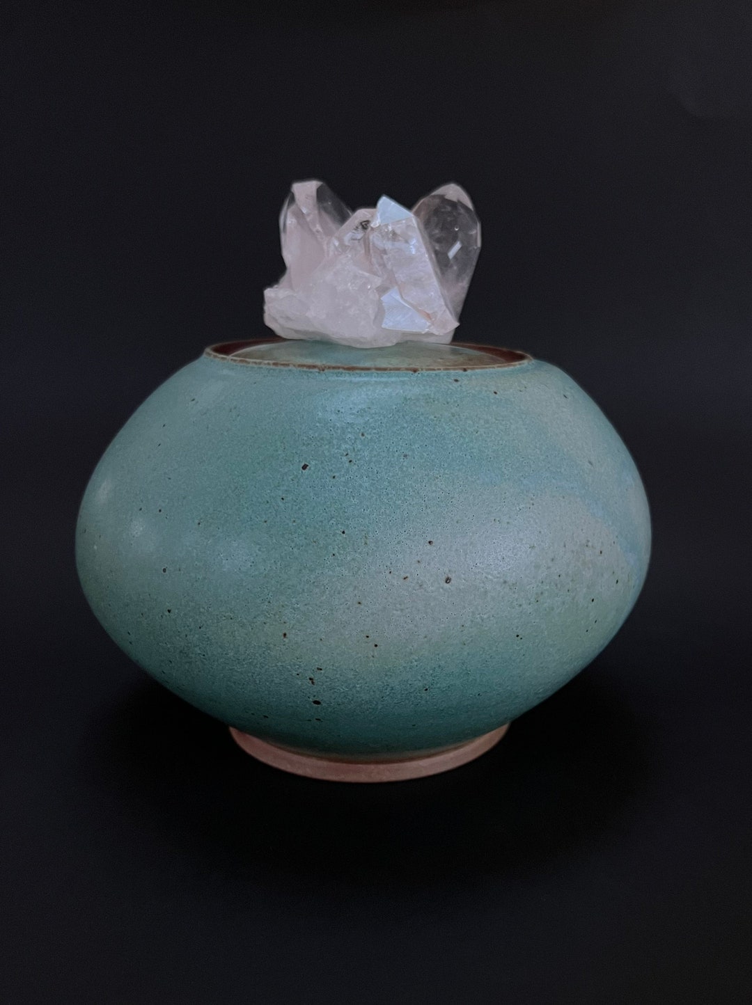 Crystal Lidded Moon Jar. - Etsy