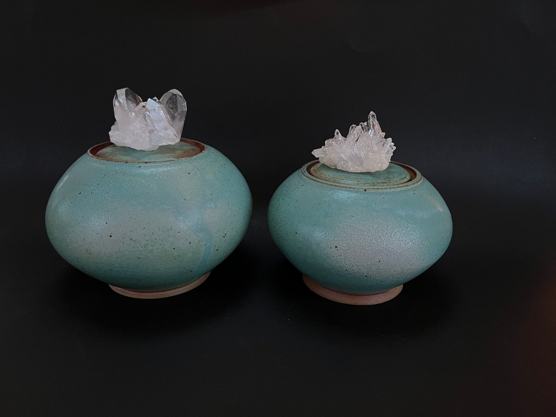 Crystal Lidded Moon Jar - Etsy