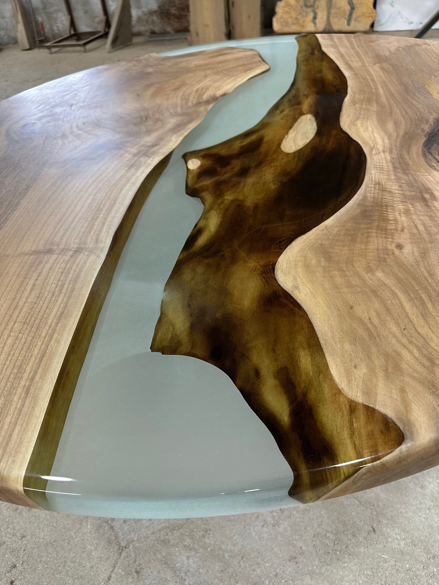 Custom Dining Table Walnut Resin Dining Table Custom Epoxy - Etsy