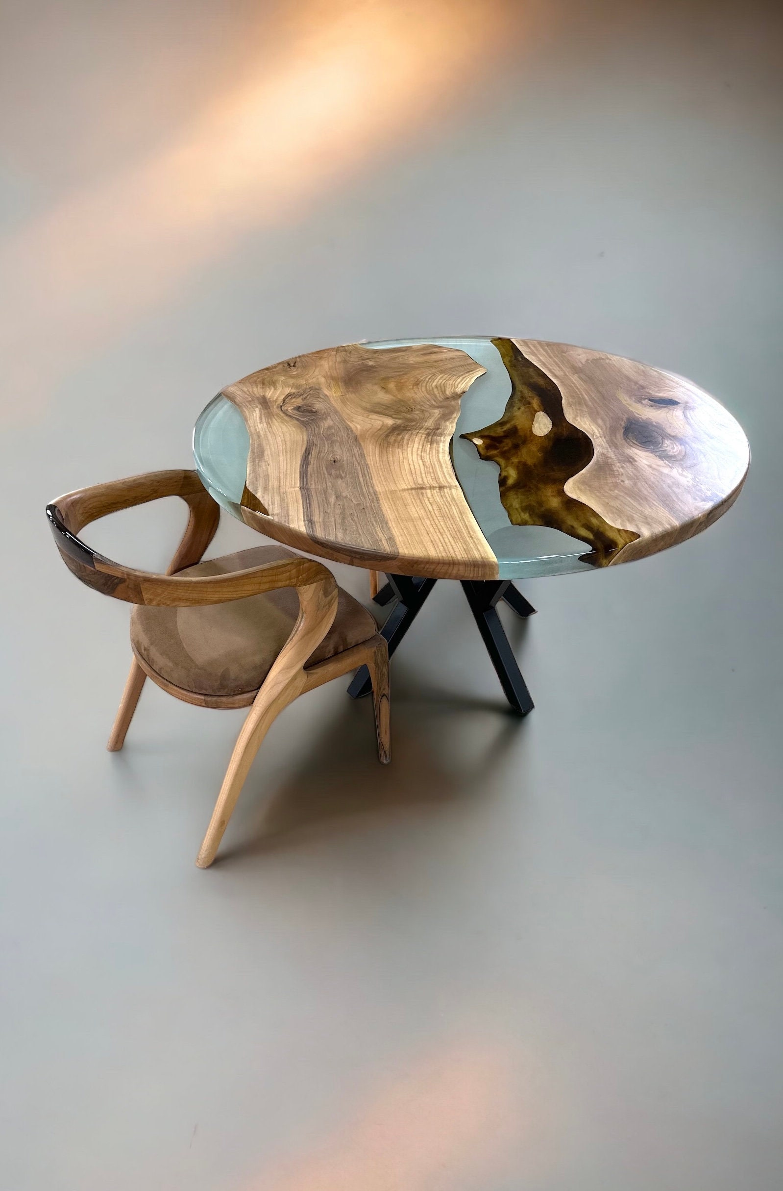 Custom Dining Table Walnut Resin Dining Table Custom Epoxy - Etsy