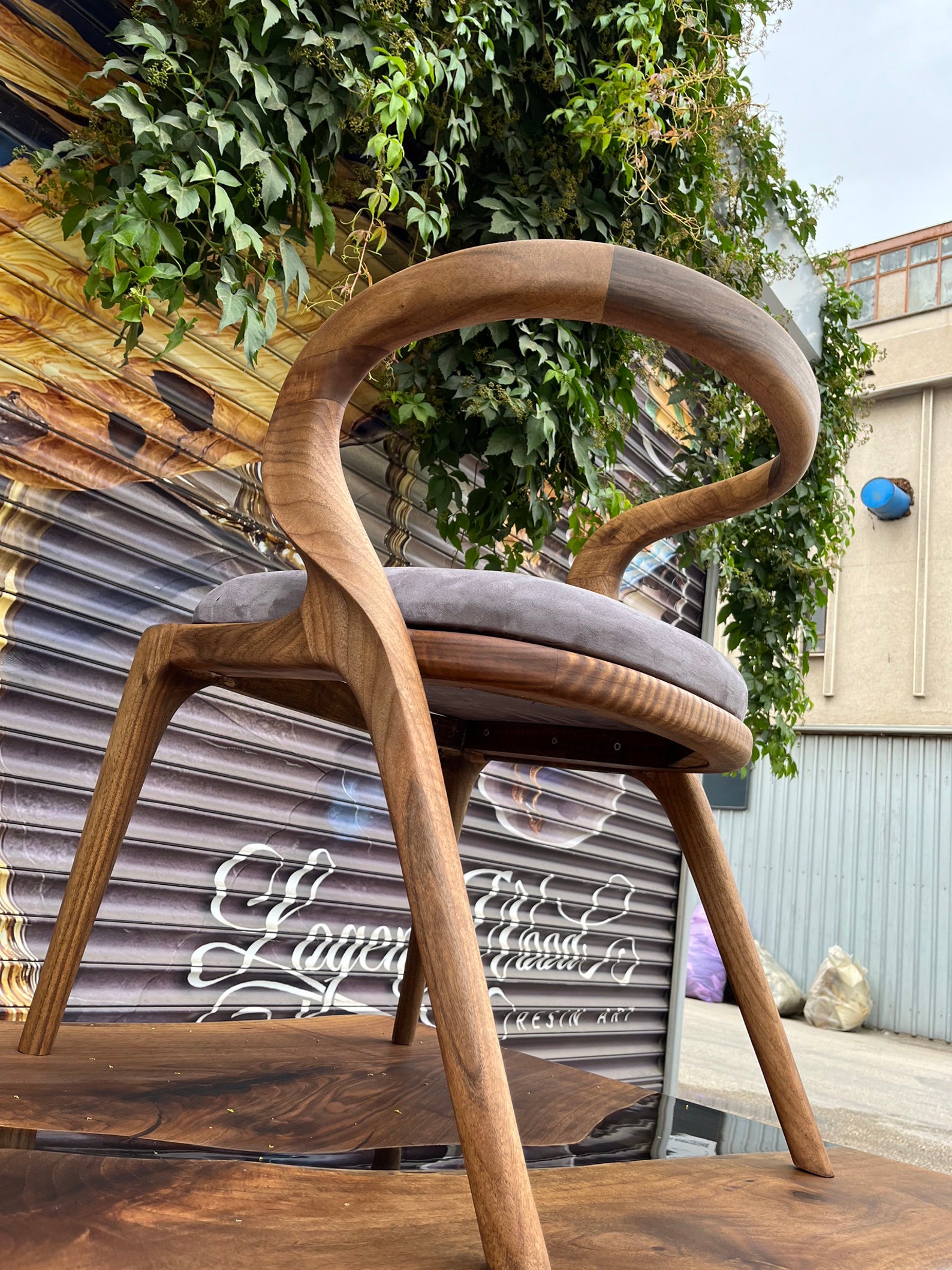 Walnut Leather Chair Natural Walnut Wood Modern Dining Chairs - Etsy