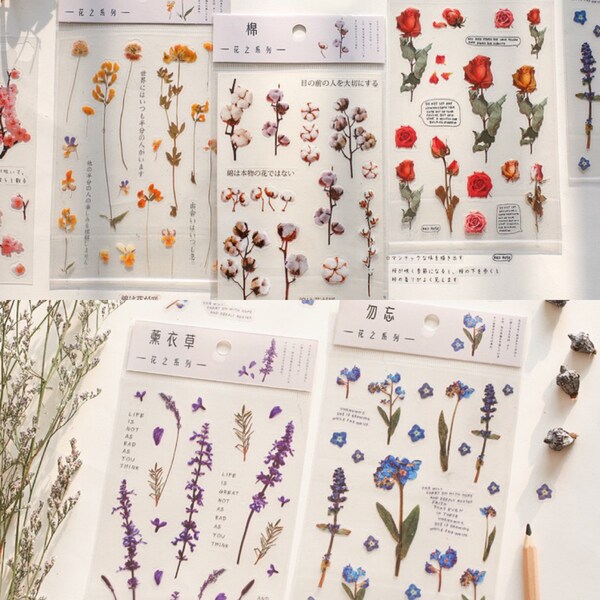 Flower Stickers - Etsy